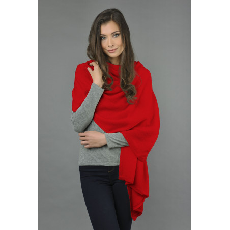 Cashmere Wrap in Red (100% Pure) | italyincashmere.com