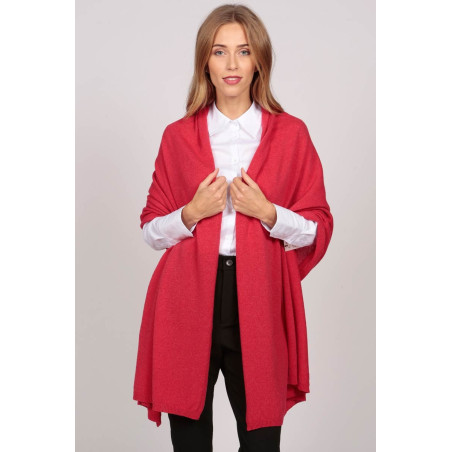 Cashmere Wrap in Coral red (100% Pure) | italyincashmere.com