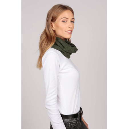 Cache-cou en cachemire en vert militaire (100% pur) | italyincashmere.com