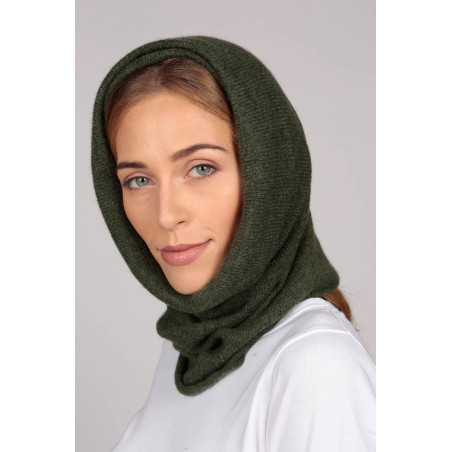 Cache-cou en cachemire en vert militaire (100% pur) | italyincashmere.com
