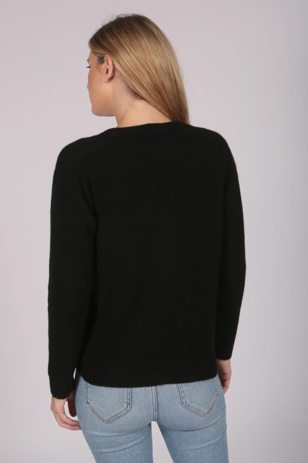 Black Cashmere Cardigan (Pure) | Italy in Cashmere UK